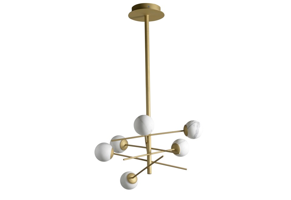 FranchiUmbertoMarmi - ECLISSI - Lampada a sospensione in ottone e marmo ...