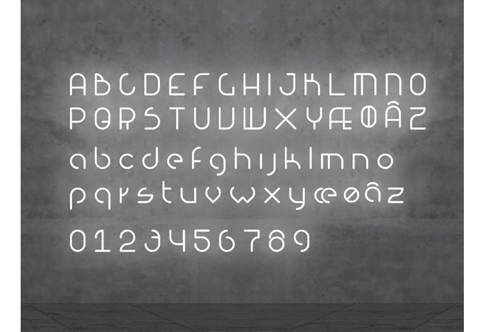 Artemide - ALPHABET OF LIGHT - Lettera luminosa a LED da parete in ...