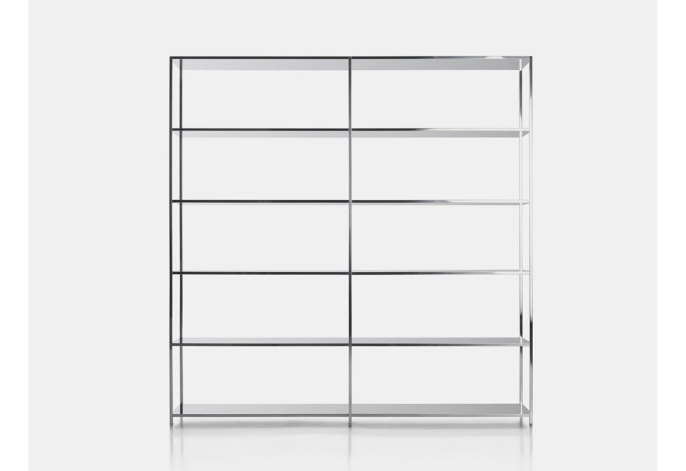 MDF Italia - MINIMA - Libreria componibile divisoria in alluminio ...