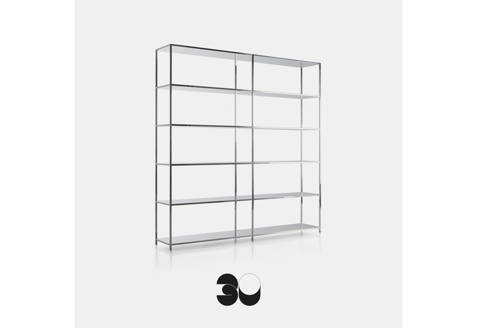 MDF Italia - MINIMA - Libreria componibile divisoria in alluminio ...