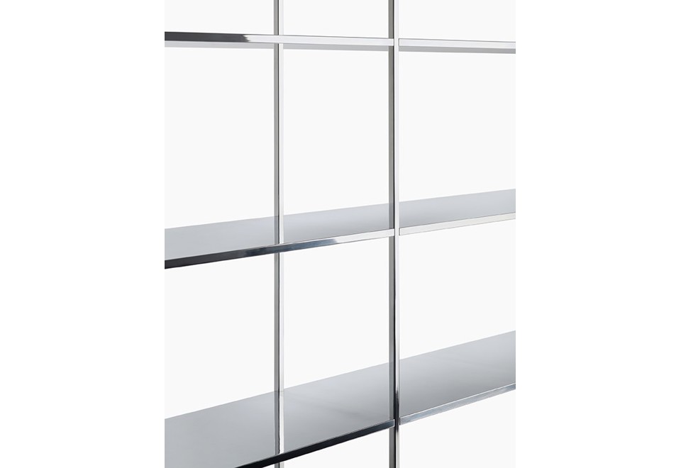 MDF Italia - MINIMA - Libreria componibile divisoria in alluminio ...