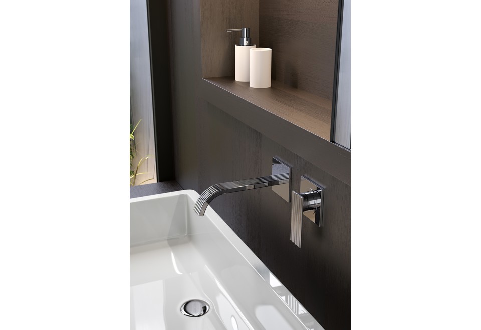 Rubinetterie Treemme - IOS - Miscelatore per lavabo a muro in ottone ...