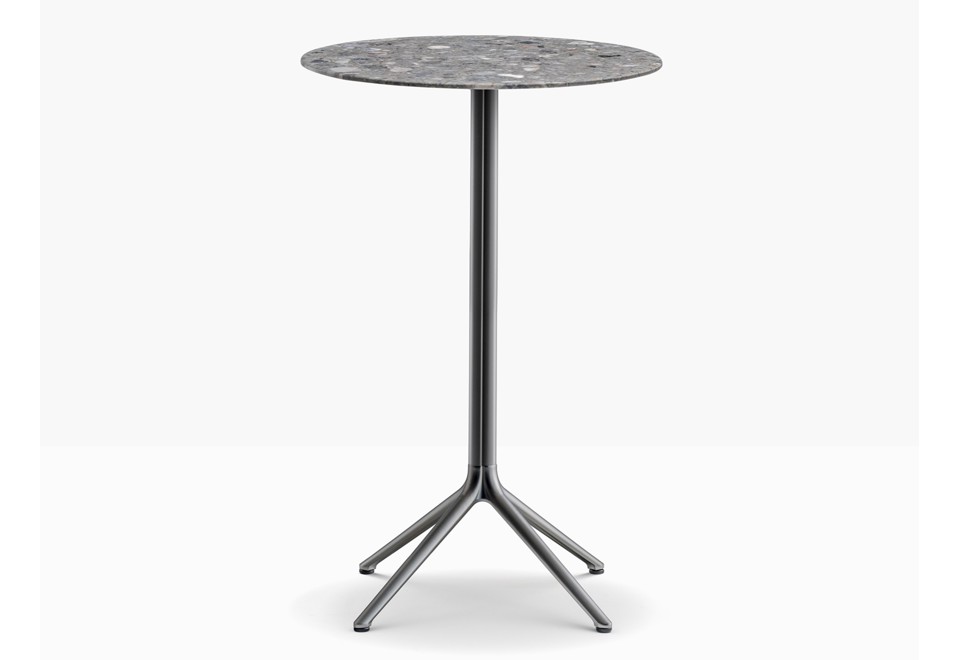 Pedrali - ELLIOT 5476 - Tavolo alto rotondo in alluminio pressofuso con ...